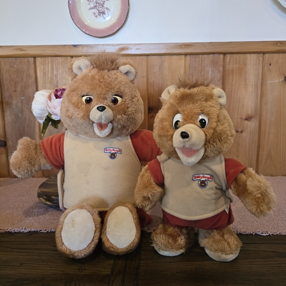 Vintage | Toys | Vintage 984 1985 Teddy Ruxpin And Teddy Jr Collectible ...